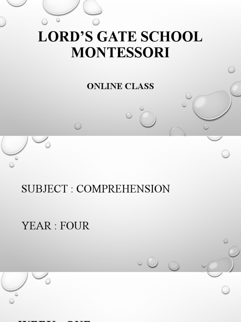 Year 4 Comprehension Lesson | PDF