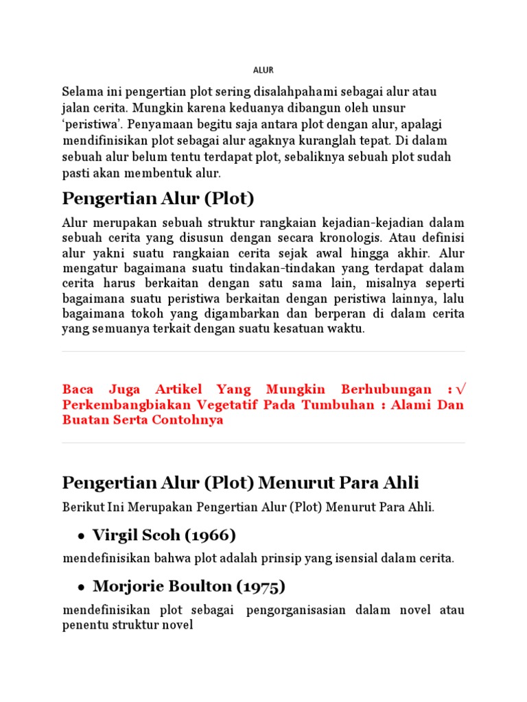 ALUR Plot Cerpen | PDF