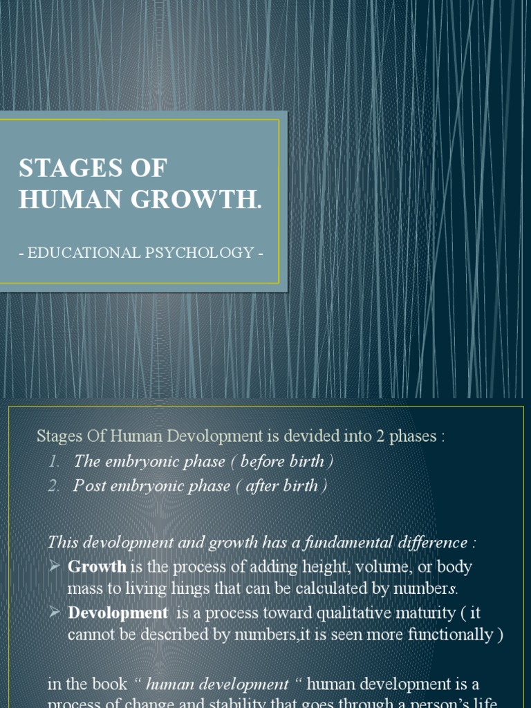 Stages of Human Growth | PDF