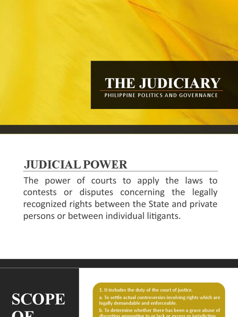 The Judiciary: Philippine Politics and Governance | Download Free PDF ...