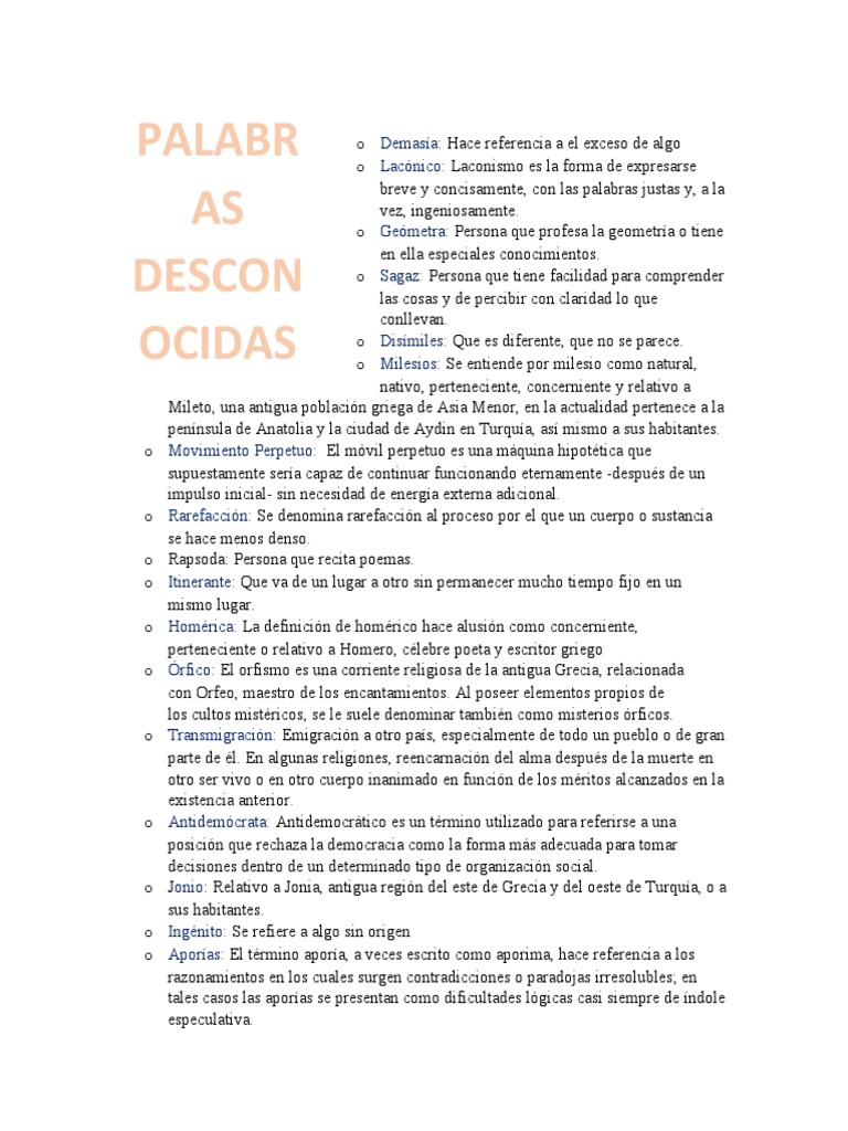 Palabras Desconocidas Filosofía | PDF | Religión y creencia | Science