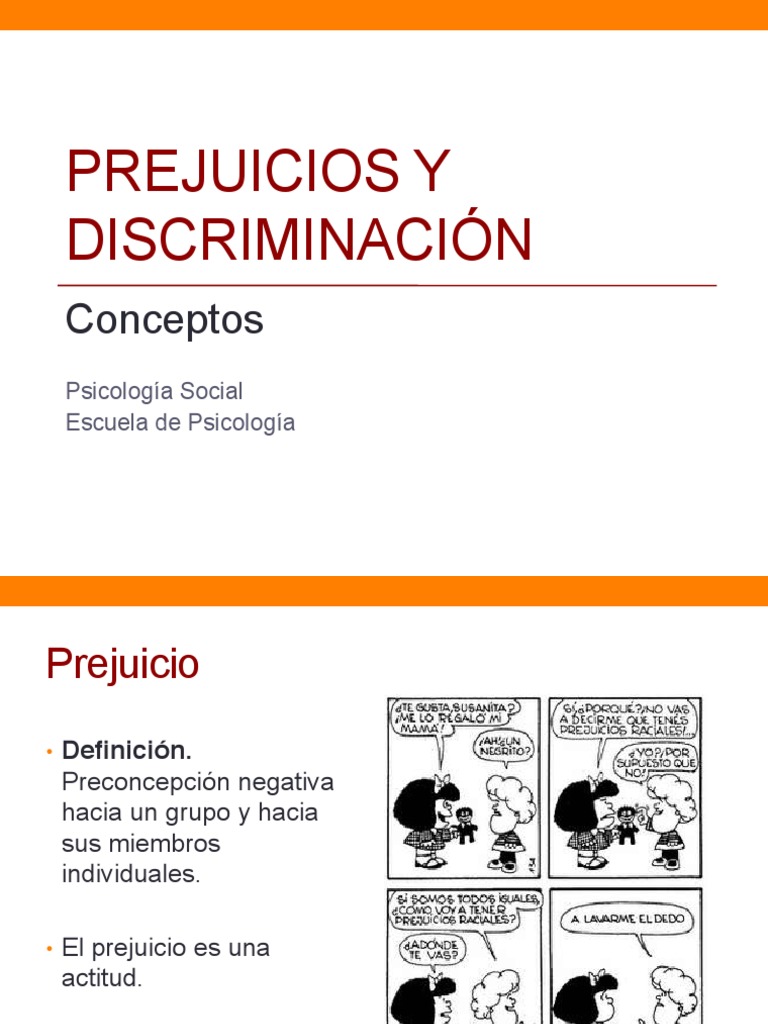 Definición y Conceptos de Prejuicio | PDF | Prejuicios | Discriminación