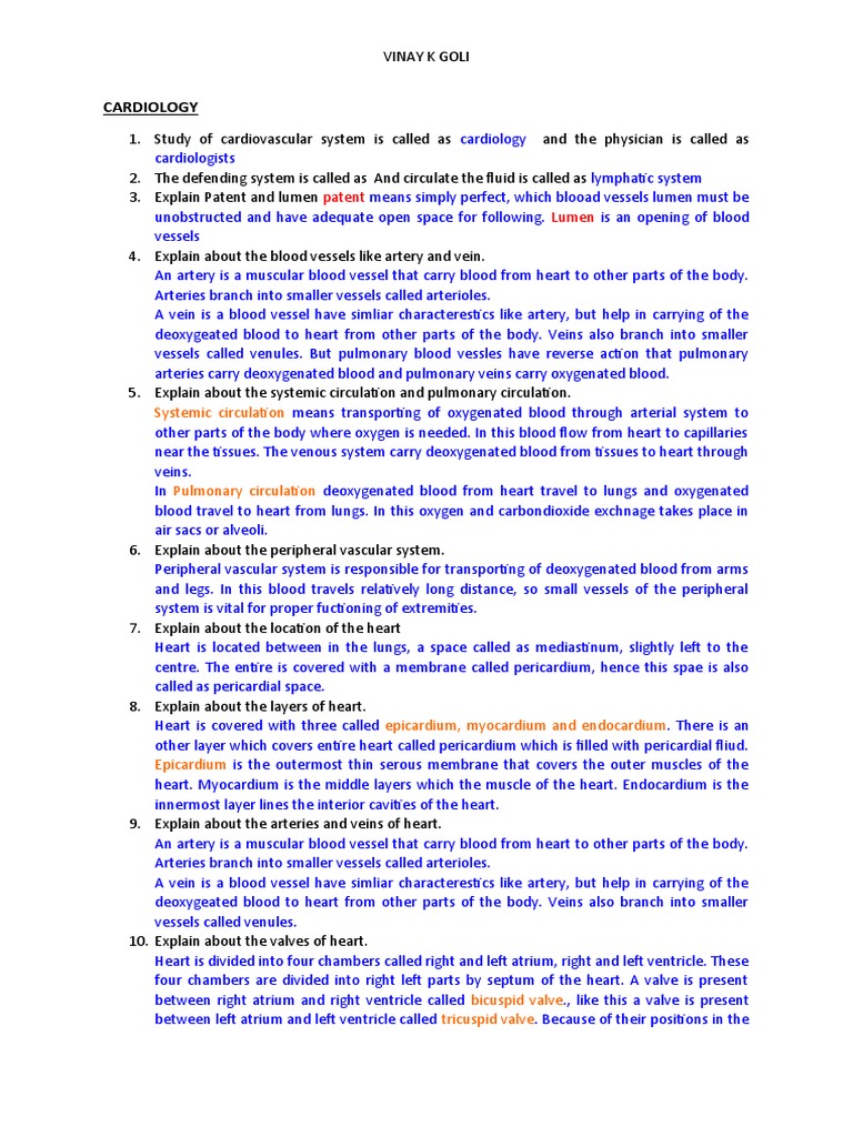 Cardiology: Patent Lumen | PDF | Heart Valve | Heart