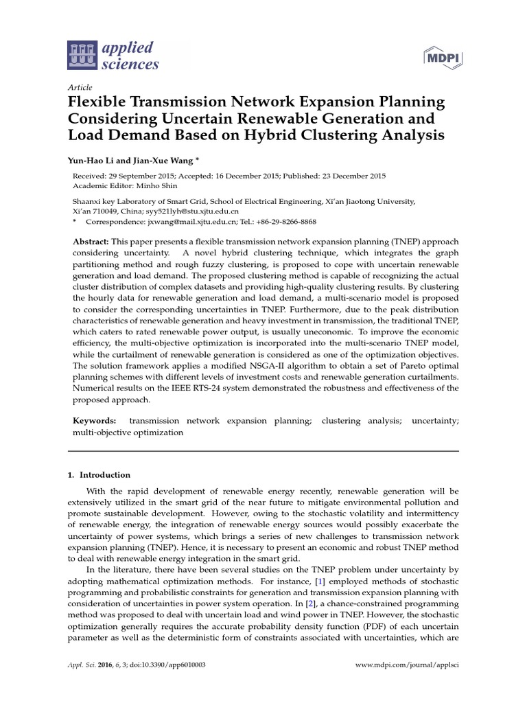 Flexible Transmission Network Expansion Planning C | PDF | Smart Grid ...