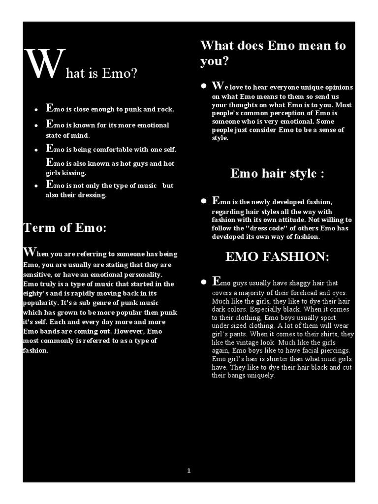 What Is Emo | PDF