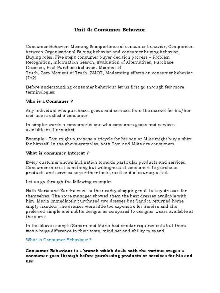 Chap 4 | PDF | Consumer Behaviour | Behavior