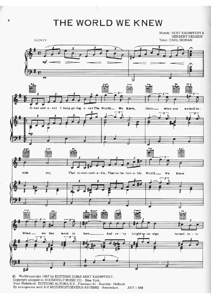 Frank Sinatra The World We Knew | PDF