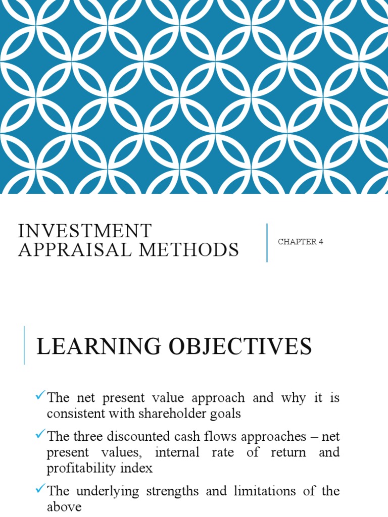 Chapter 4 Investment Appraisal Methods 2 | PDF | Net Present Value ...