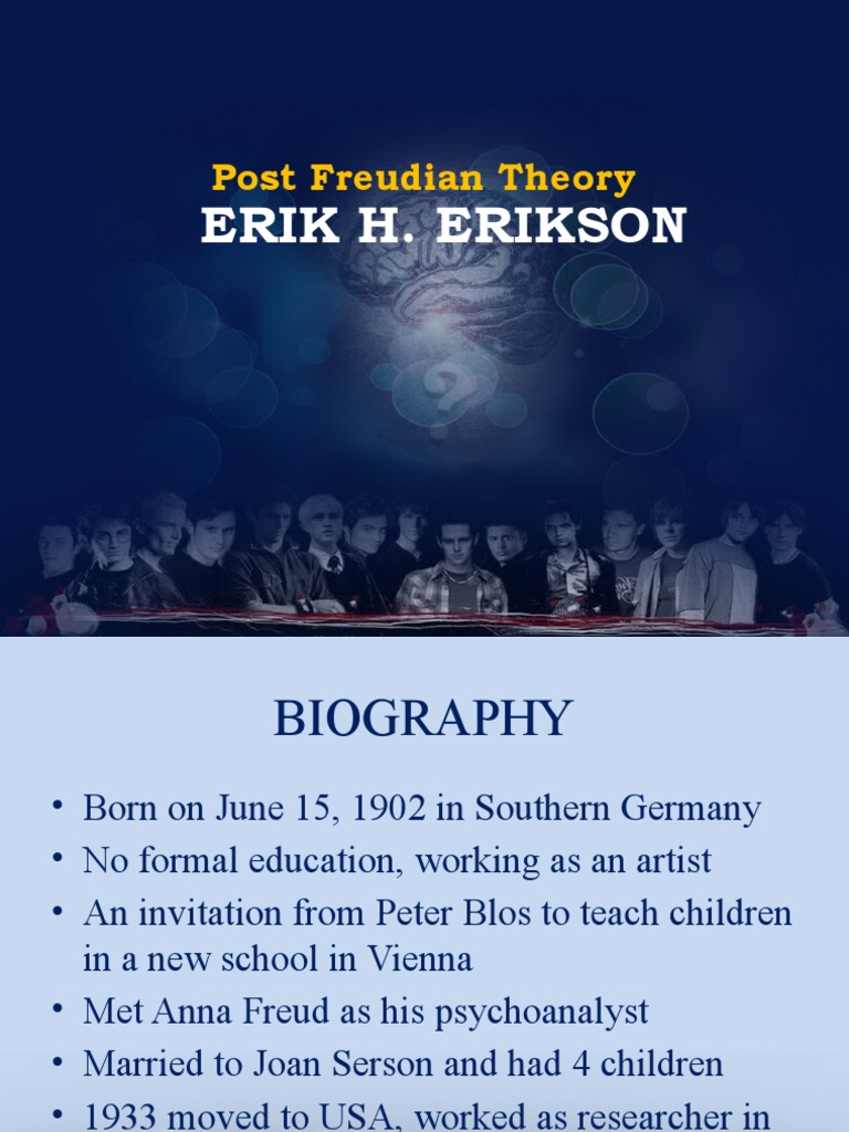 Eric Erickson Post Theory | PDF | Id | Human Life Stages