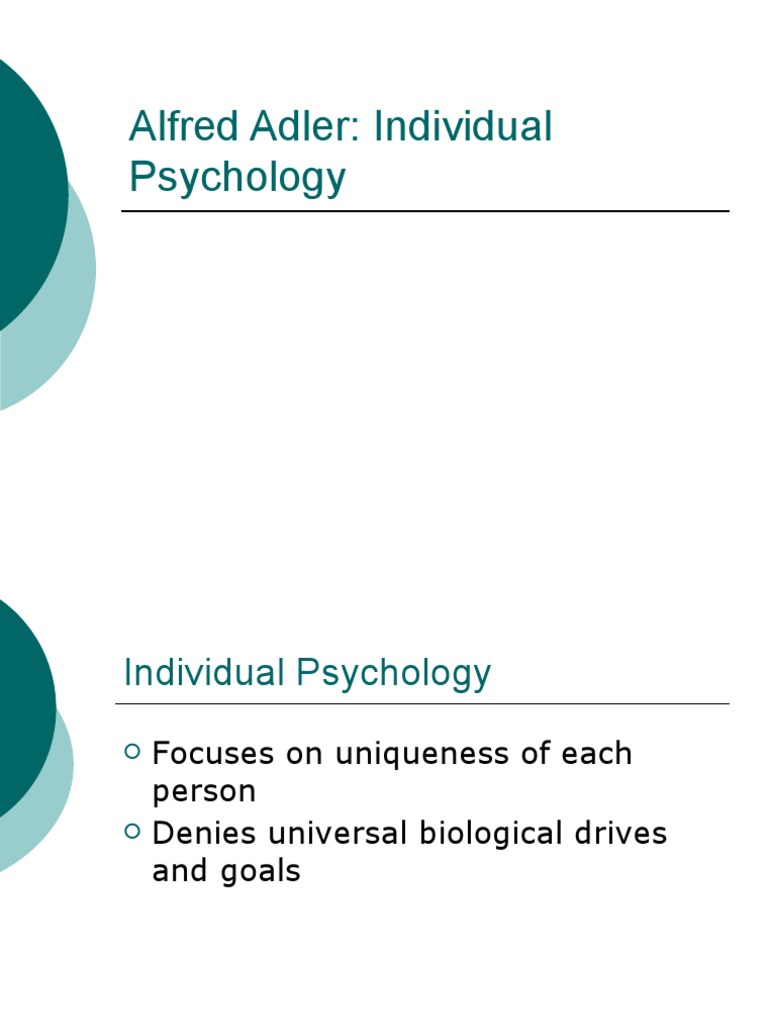Alfred Adler: Individual Psychology | PDF | Emotions | Psychology