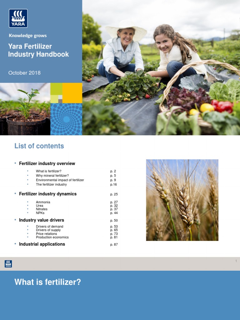 Fertilizer Industry Handbook - October 2018 (Slides Only) | PDF | Fertilizer | Plant Nutrition