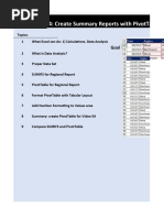 PivotTable Practice File | PDF
