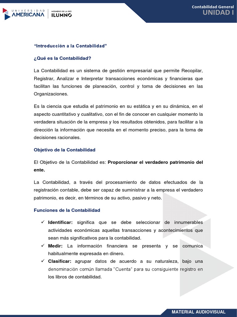 U1 - Contabilidad General-1 PDF | PDF | Contabilidad | Economias