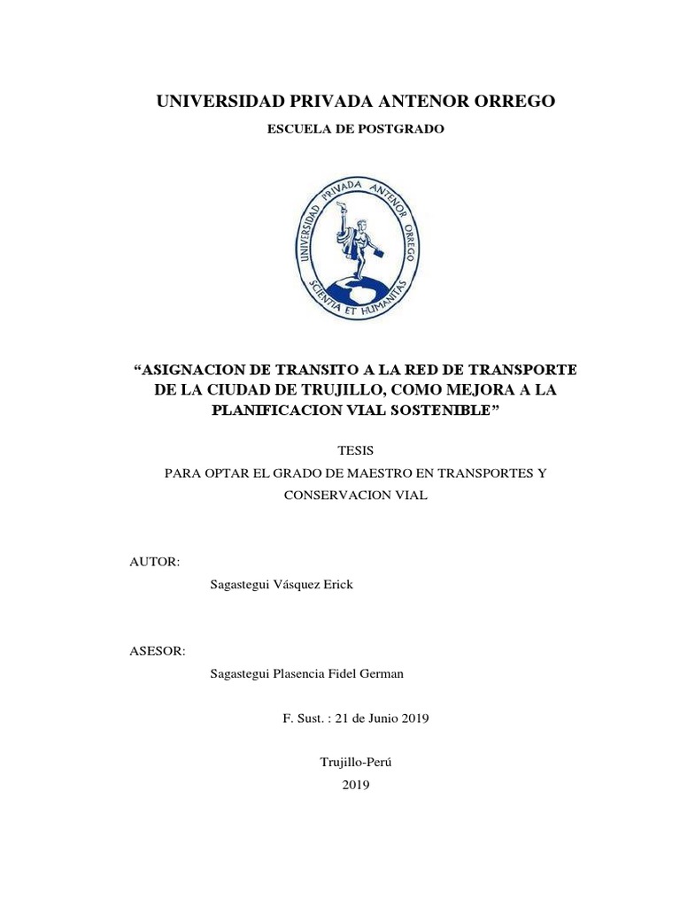 Rep Maest Ing Erick - Sagastegui Planificacion - Vial.sostenible Datos ... Rep Maest Ing Erick - Sagastegui Planificacion - Vial.sostenible Datos ...