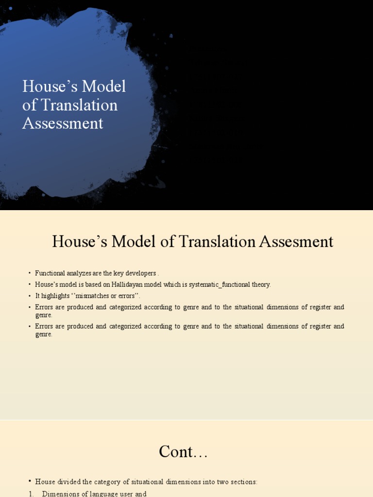 House's Model of Translation Assessment | PDF | Translations | Discourse