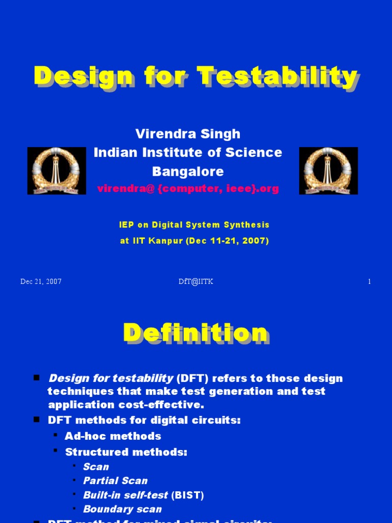 Design for Testability | Logic Gate | Digital Electronics | Free 30-day ...