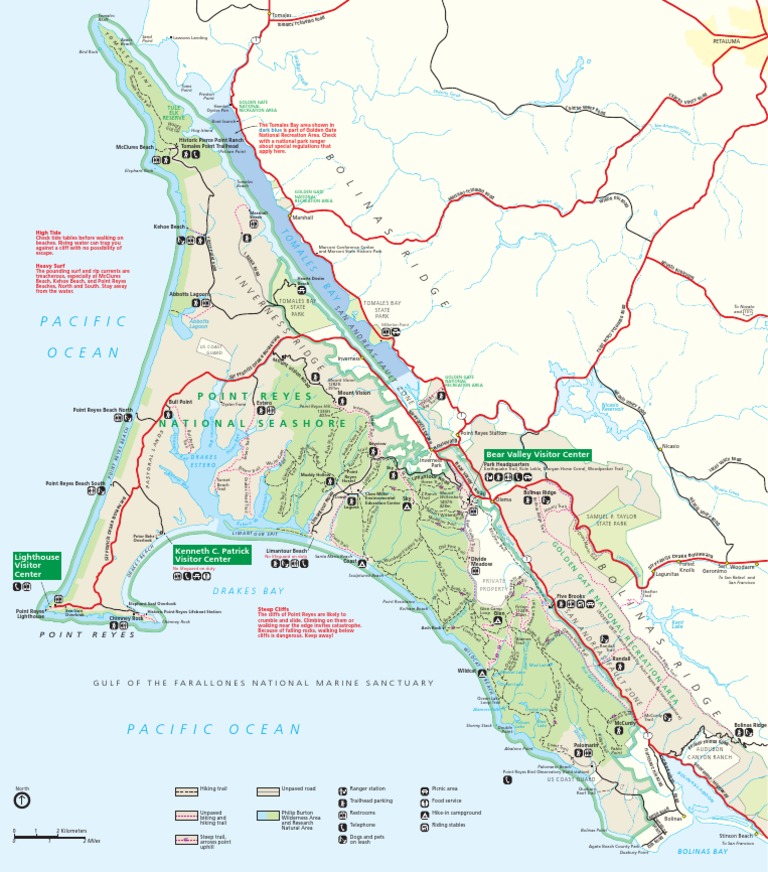 Point Reyes Park Map | PDF | Earth Sciences | Coast