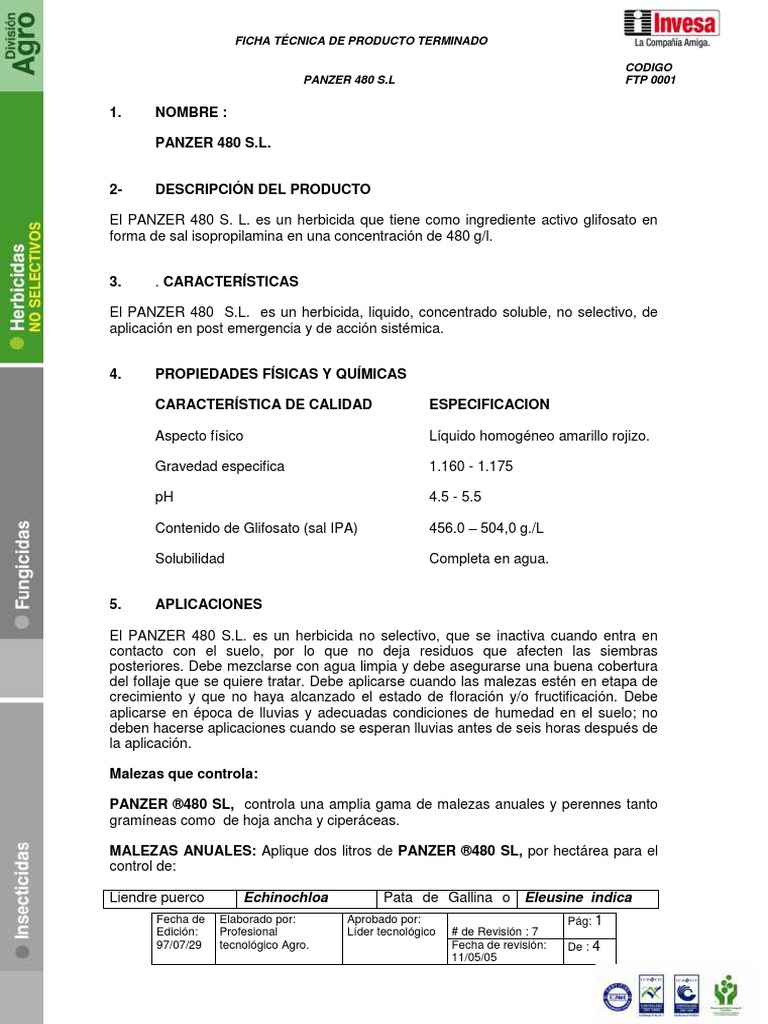 Panzer 480 SLASDasdasd | PDF | Agua | Plantas