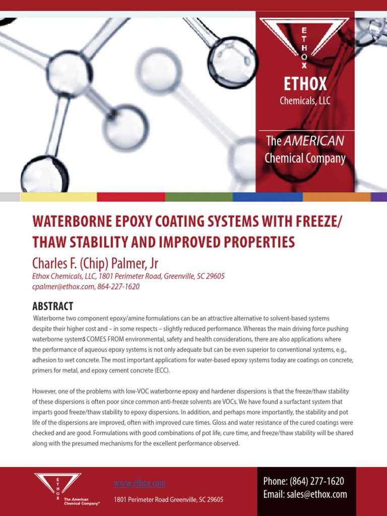 Waterborne Epoxy Coating Systems | PDF | Epoxy | Volatile Organic Compound