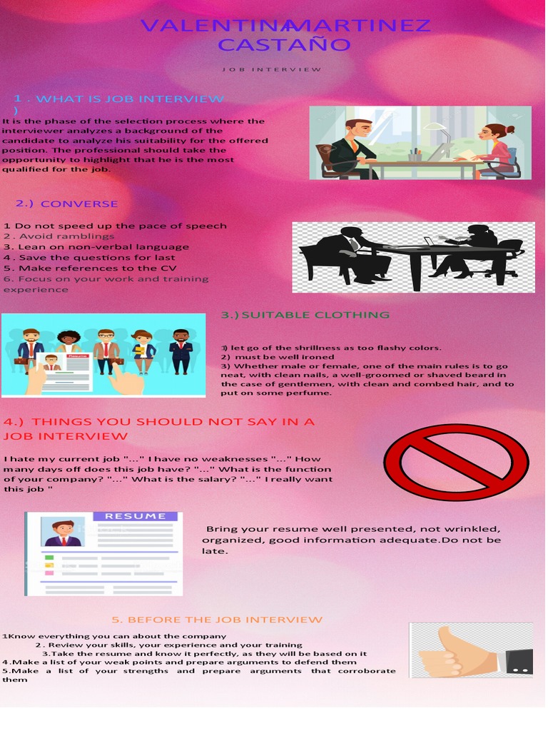 Infografia Entrevista de Trabajo | PDF