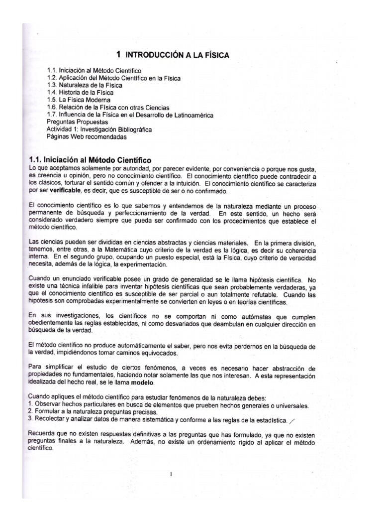 Capitulo_1 Introducción a la Fisica | PDF