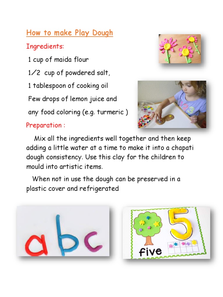 Play Dough Recipe | PDF