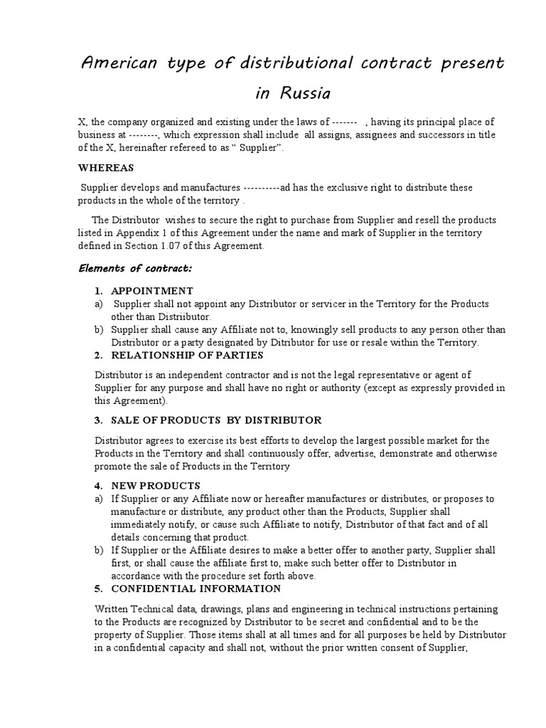 AMERICAN TYPE of Contract | PDF | Arbitration | Breach Of Contract