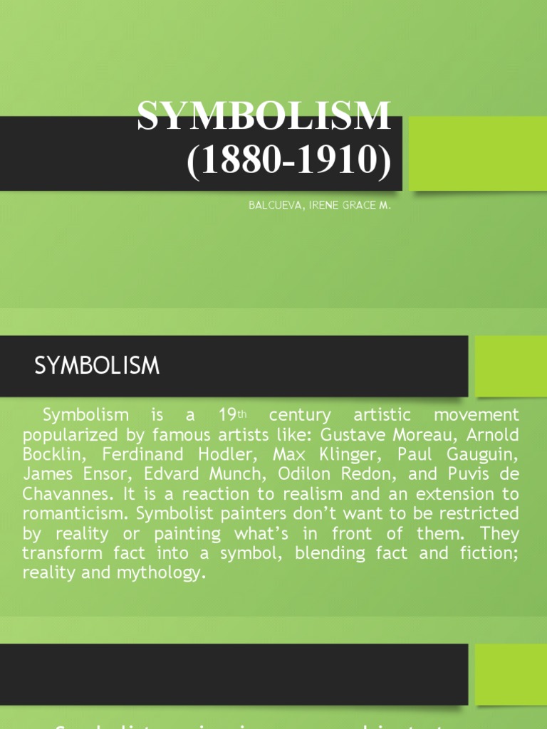 Symbolism (1880-1910) : Balcueva, Irene Grace M | PDF