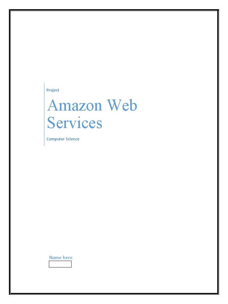 Amazon Web Services: Project | PDF | Cloud Computing | Amazon Web Services