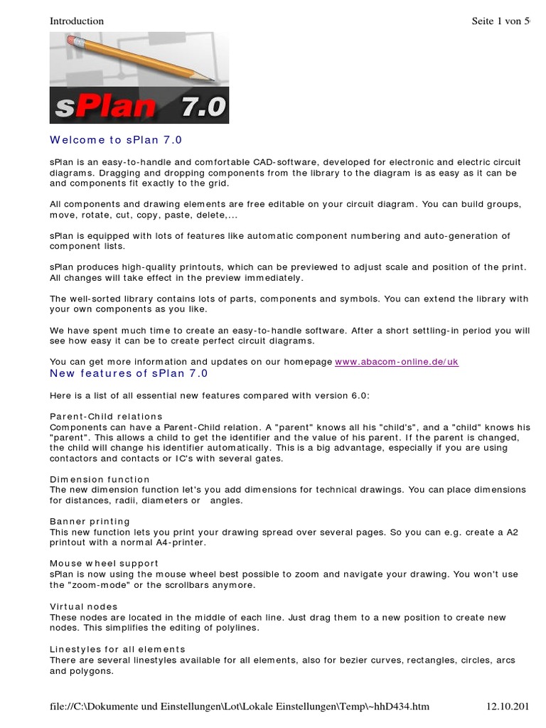 Welcome To Splan 7.0: Seite 1 Von 56 | PDF | Button (Computing) | Menu ...