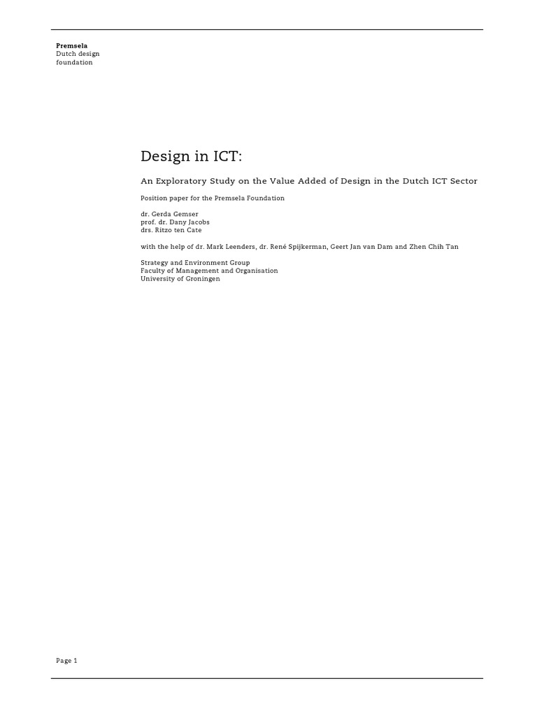 Netherlands Design in ICT PDF | PDF | Usability | Graphical User Interfaces