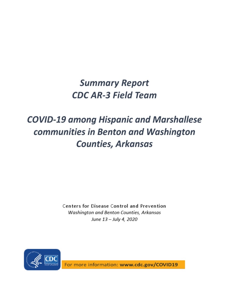 CDC Report Among Hispanic and Marshallese Communities in Northwest ...