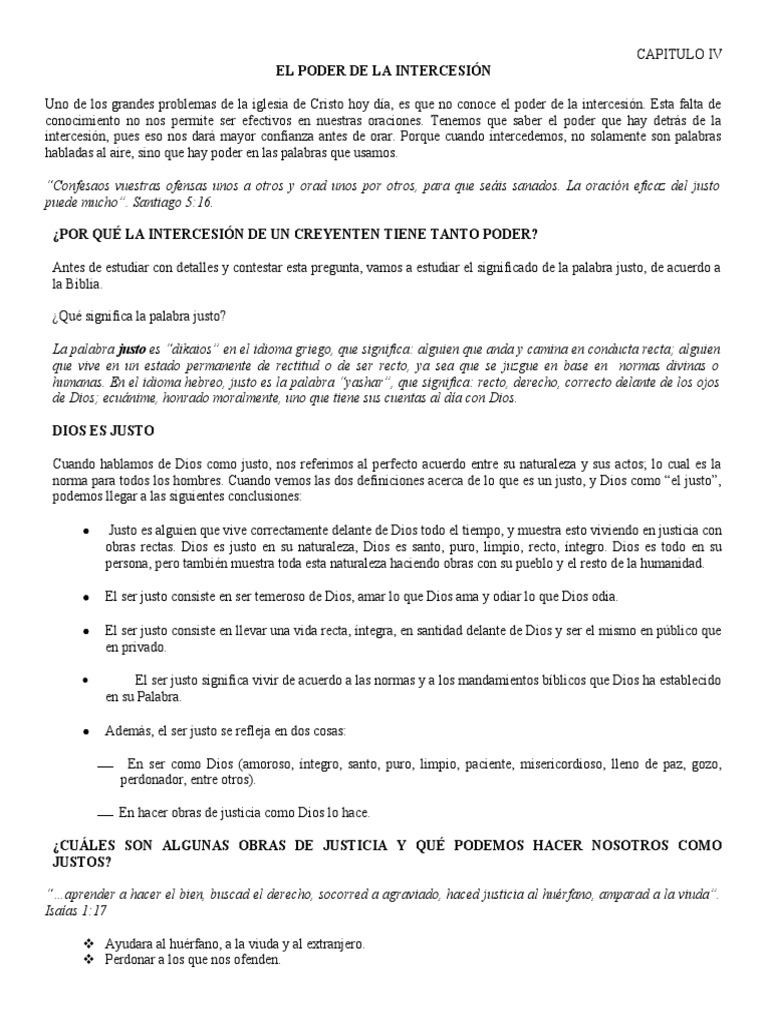 4.-EL PODER DE LA INTERCESIÓN | PDF | Incienso | Oración