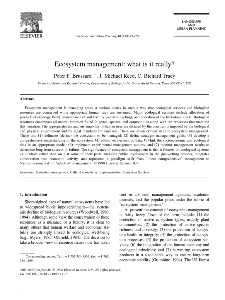 Understanding Ecosystem Management | PDF | Ecosystem Services | Ecology