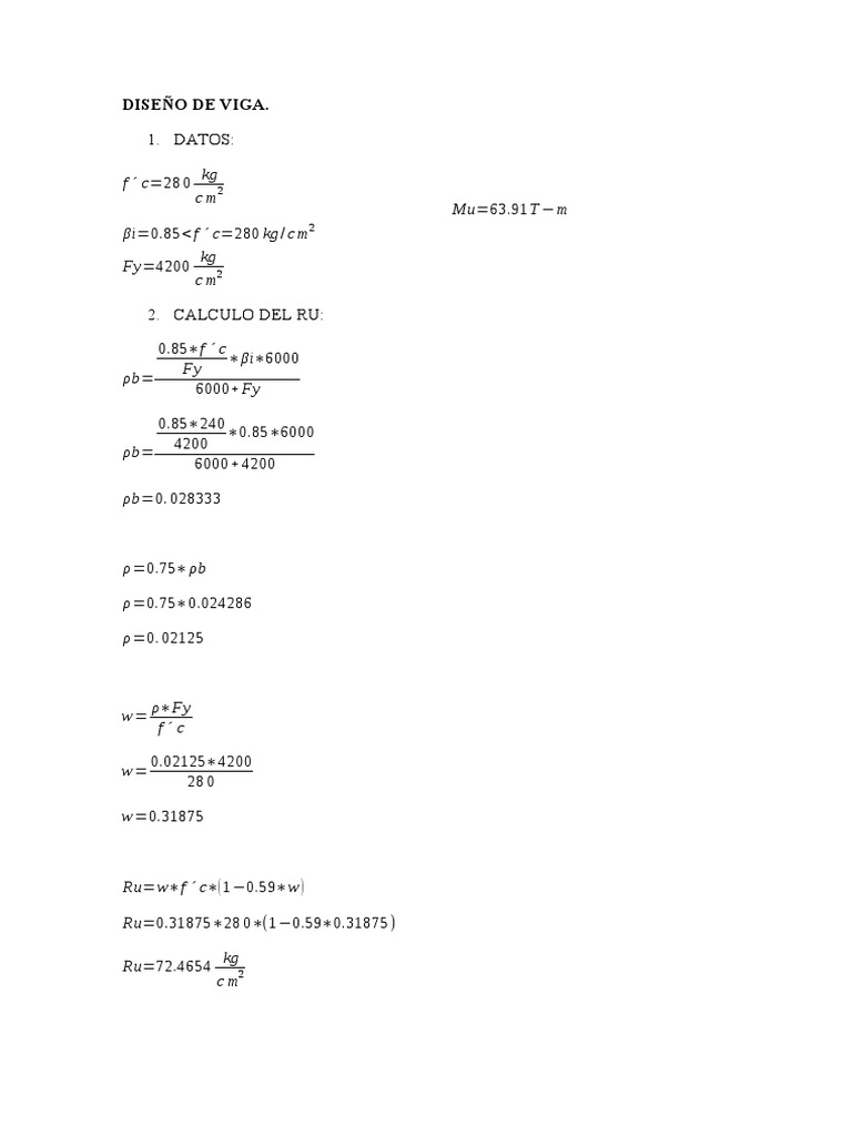 Diseño De Viga Pdf
