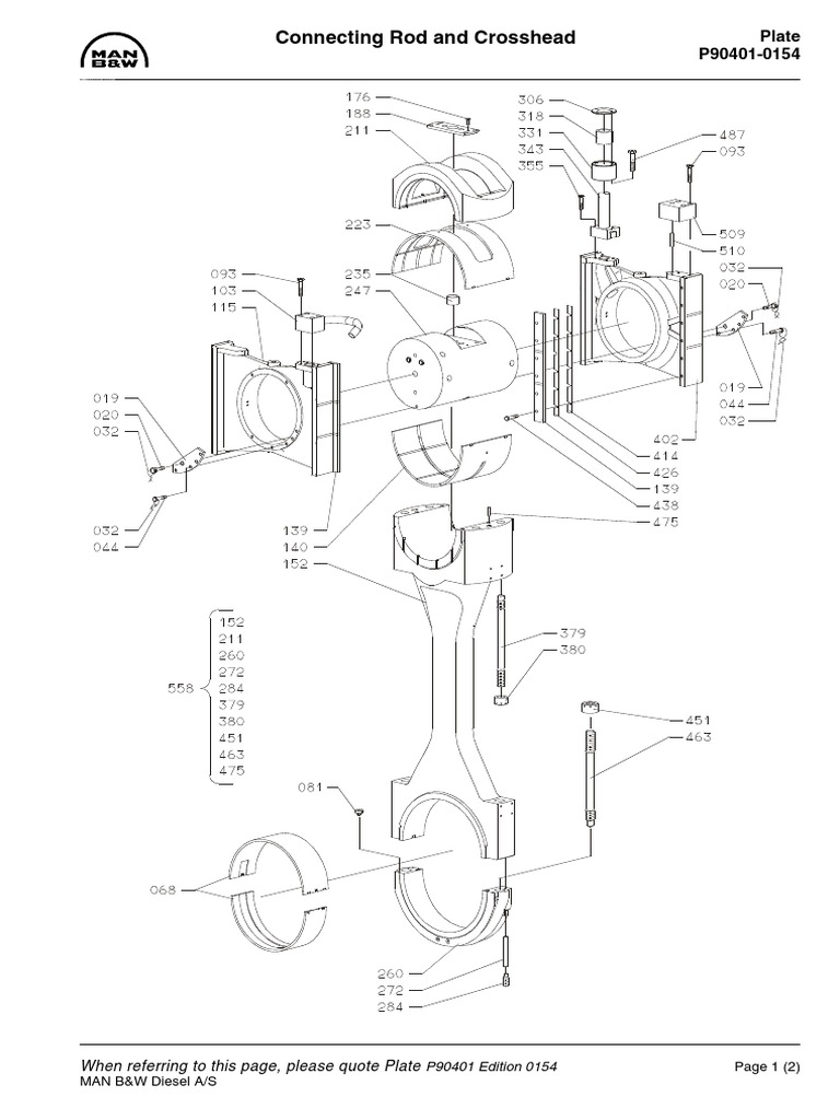 Connecting Rod and Crosshead: Plate P90401-0154 | PDF