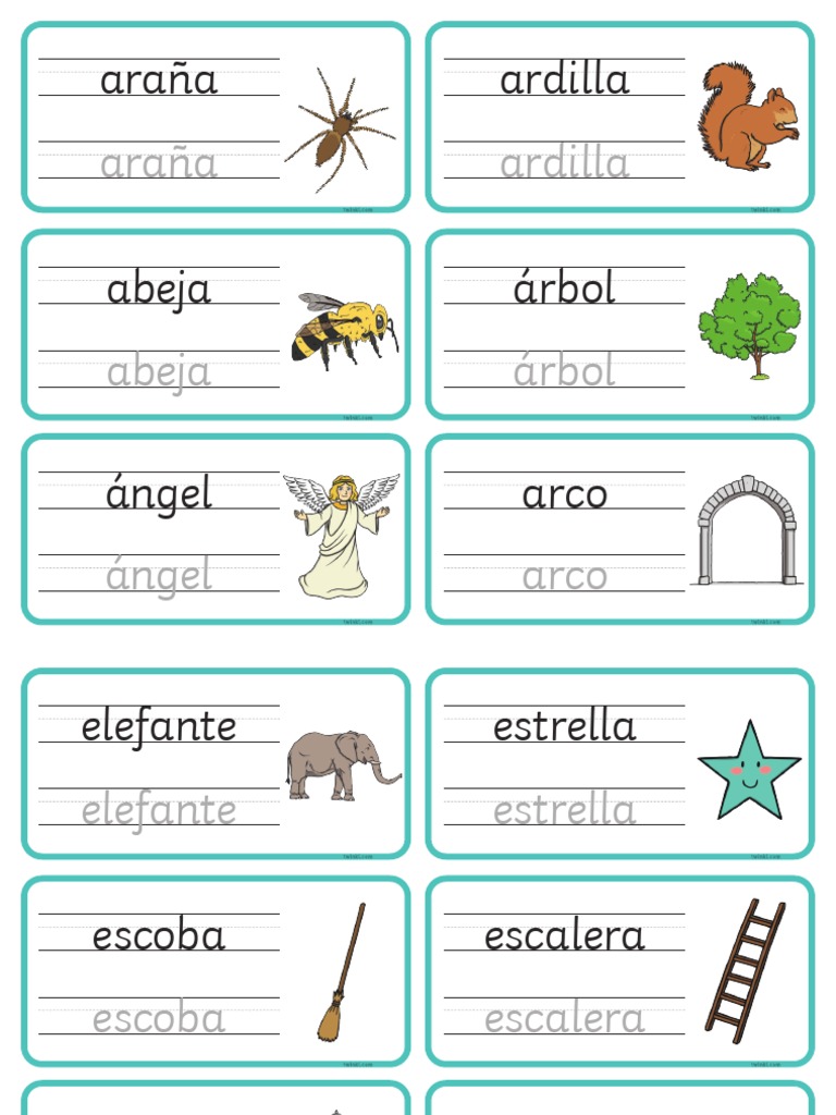 Flashcards de Las Vocales | PDF