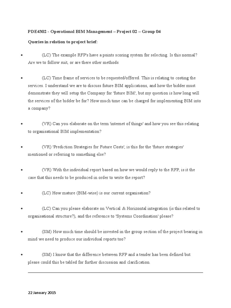 Project 2 Brief Queries | PDF | Building Information Modeling | Design