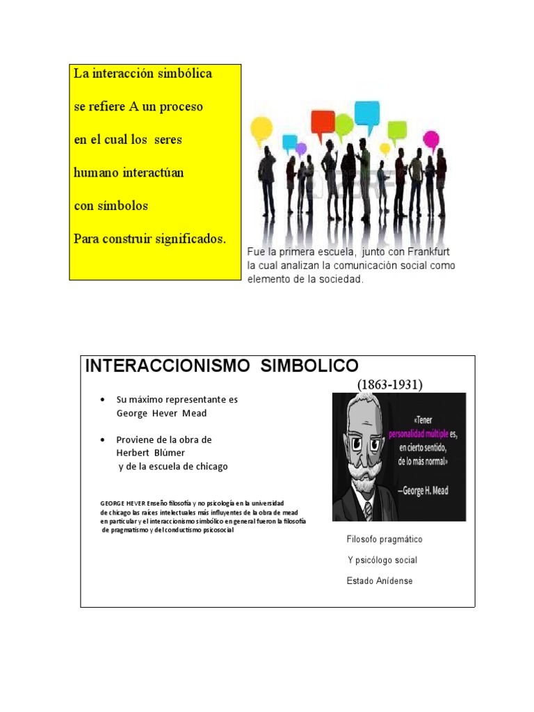 La Interacción Simbólica | PDF | Pragmatismo | Sociología