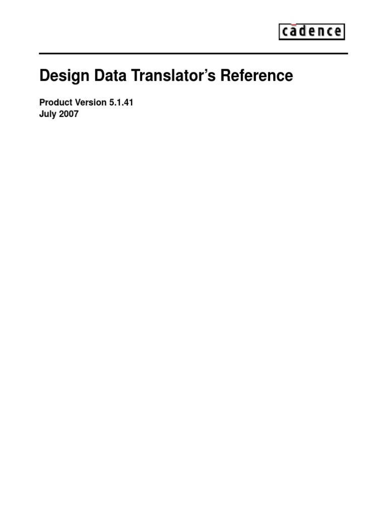 (CDL) Design Data Translator's Reference PDF | PDF | Bracket | Parameter (Computer Programming)