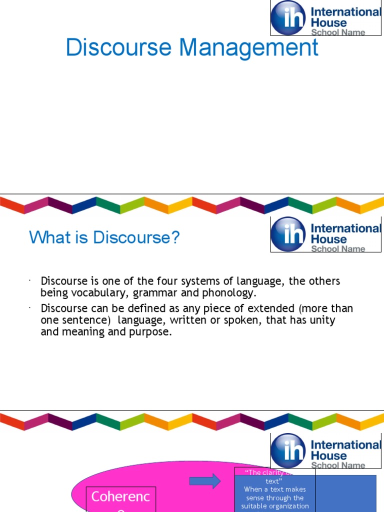 Understanding Discourse and Cohesion | PDF | Word | Lexicon