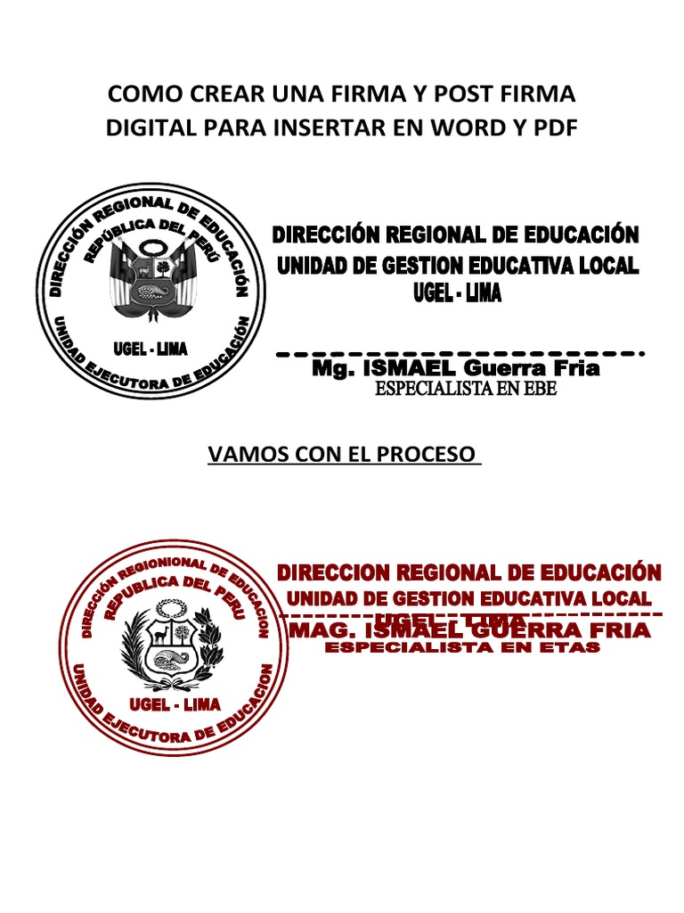 POST FIRMA y FIRMA | PDF