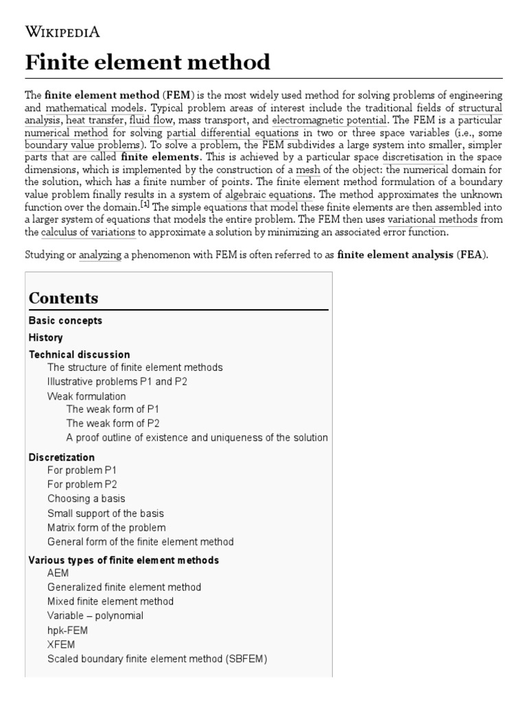 Finite Element Method Pdf Finite Element Method Partial Differential Equation