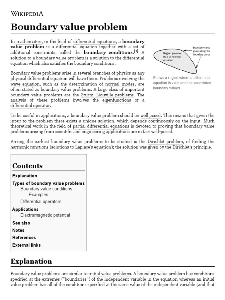 Boundary Value Problem | PDF | Boundary Value Problem | Calculus