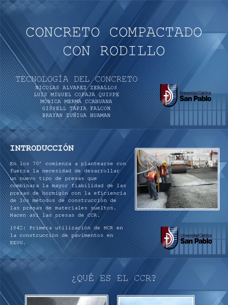 Concreto Compactado con Rodillo: Ventajas y Aplicaciones | PDF ...