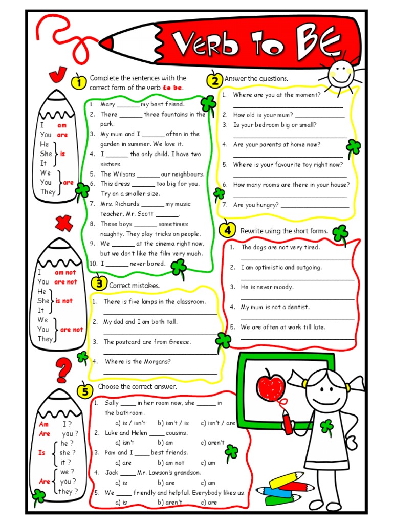 Verb To Be - Exercise | PDF