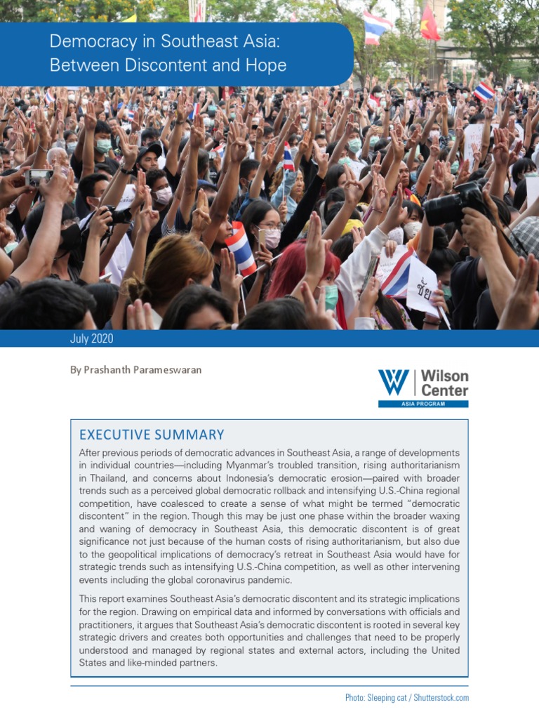 Democracy in Southeast Asia: Between Discontent and Hope | PDF ...