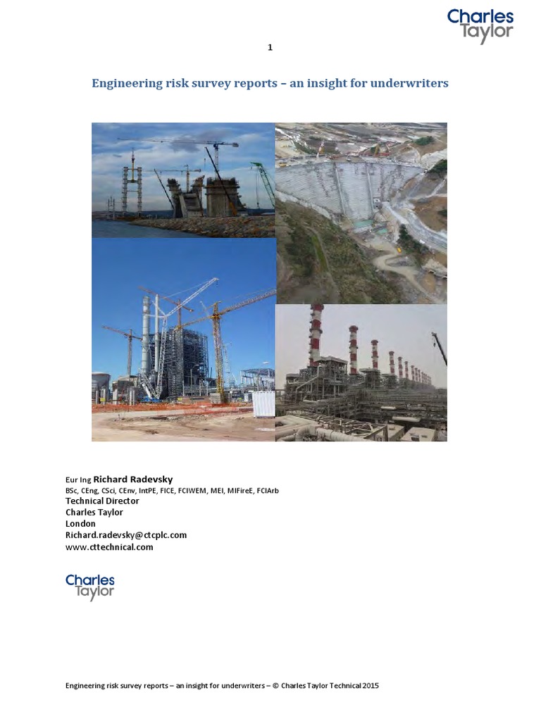 Engineering Risk Survey Reports - An Insight For Underwriters | PDF ...