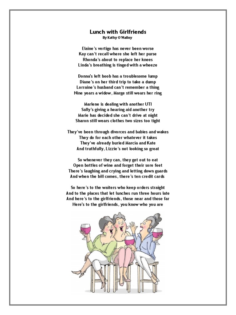 Celebrating Girlfriends at Lunch | PDF