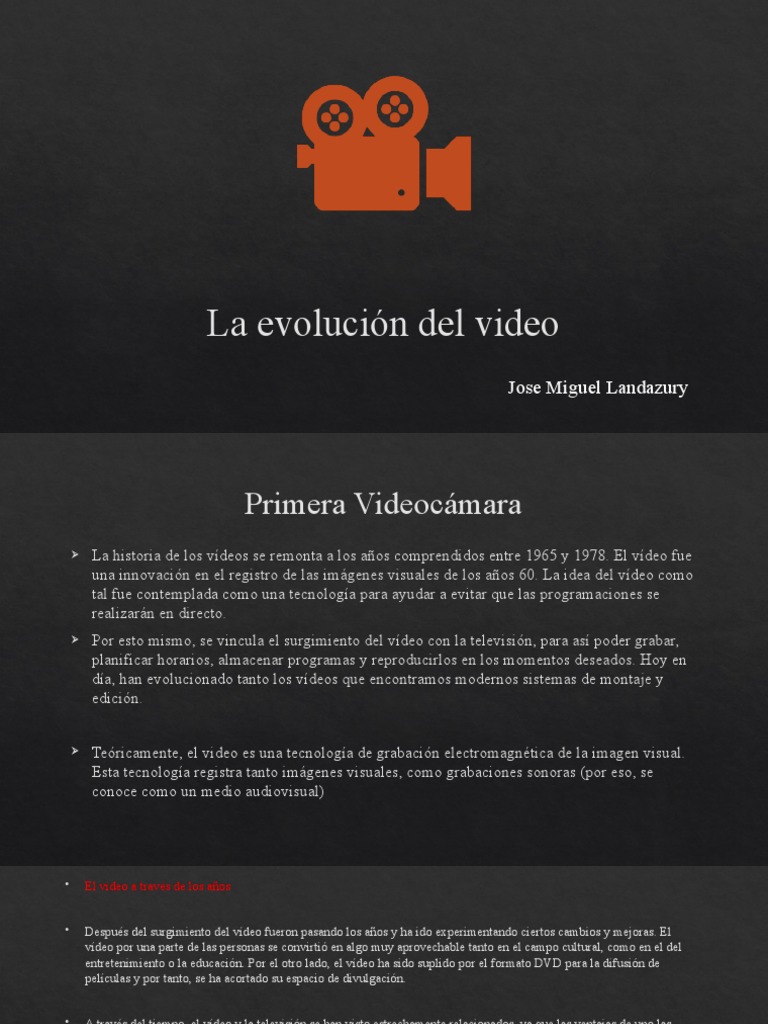 La Evolución Del Video | PDF | Vídeo | Science